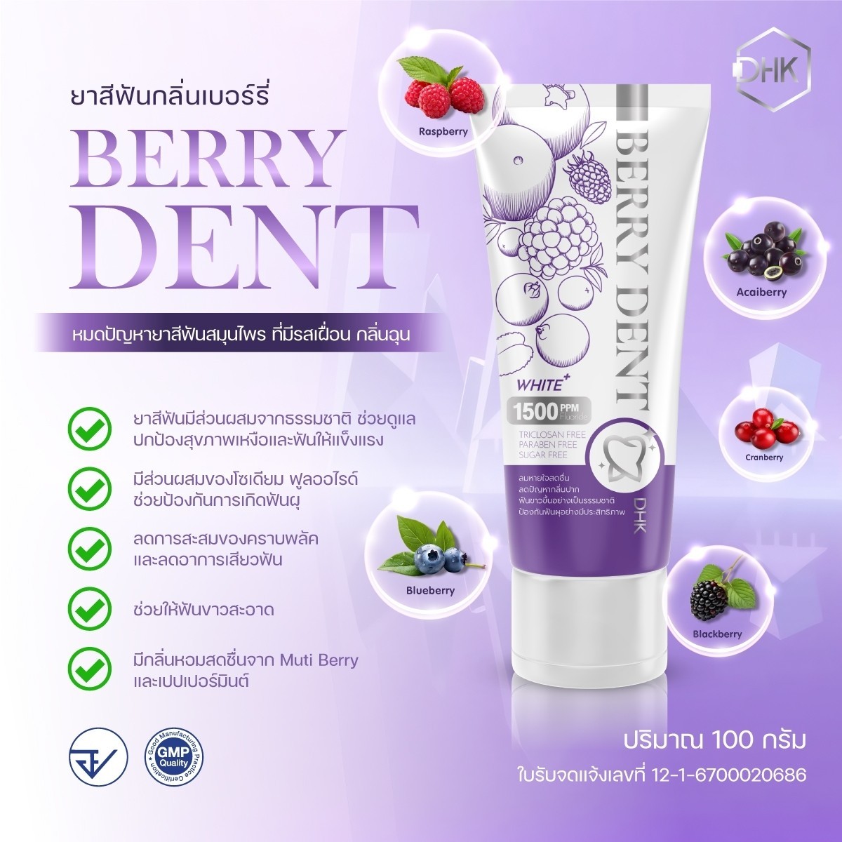 Berry Dent Hybrid Toothpaste - Berry Dent Hybrid Toothpaste